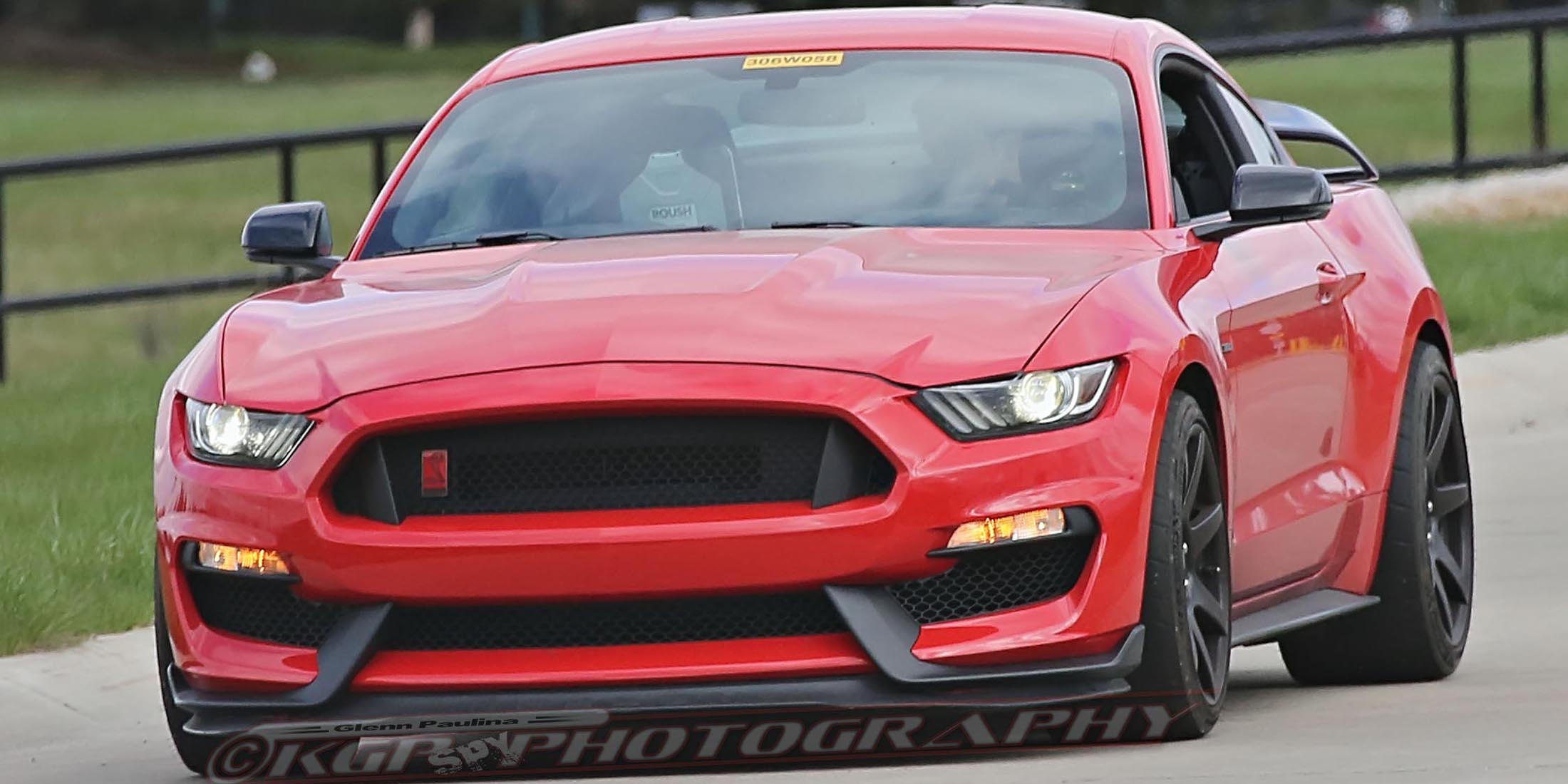 The Ford Mustang Shelby GT350R is fetching in red