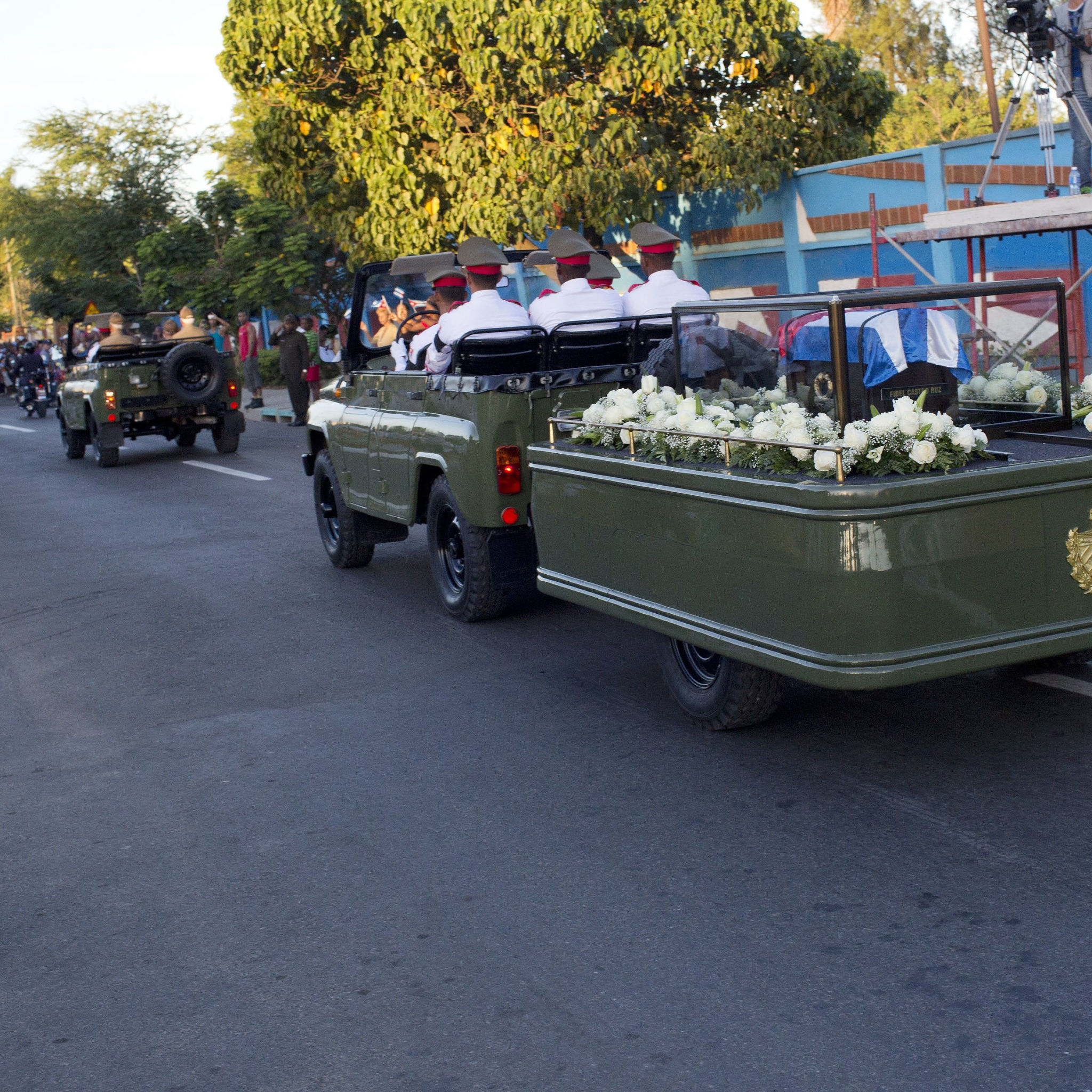Fidel Castro Funeral Car Fidel Castro Dies: Music Stops But Holidays
