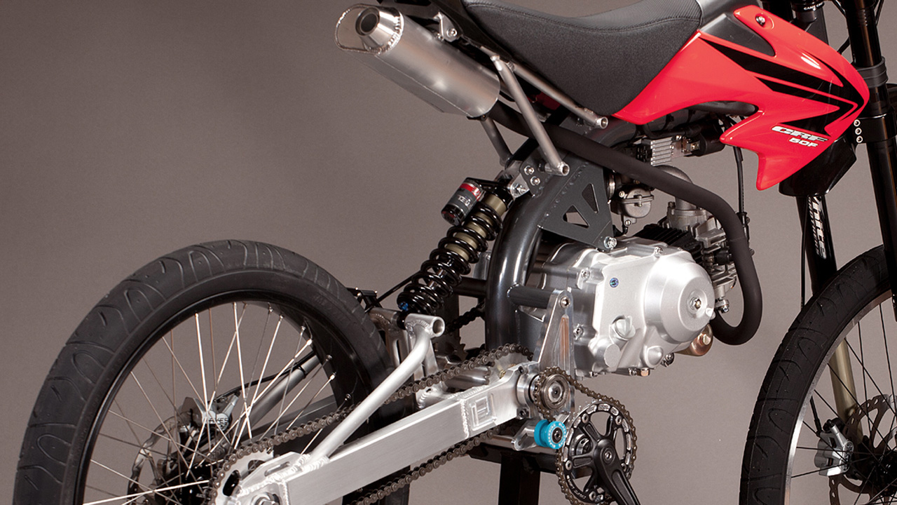 Motoped Bike Conversion Kit - Motorized Bicycle Motoped Kickstarter